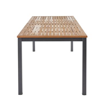 Naterial Oris Aluminium & Wood Patio Table L206cmxW90cmxH74cm (Excludes ...