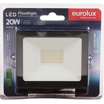 Eurolux 20W LED Floodlight Blister Black | LEROY MERLIN South Africa