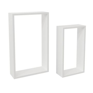 Spaceo Rectangle Shelves Assorted White 2 Pack | LEROY MERLIN South Africa