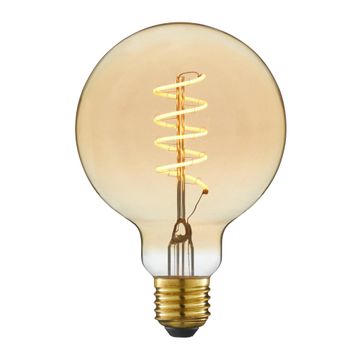 Led filament light bulb g95 e27 4.9w 400lm2200k 330d 25000h spiral ambercblexman | Leroy Merlin ...