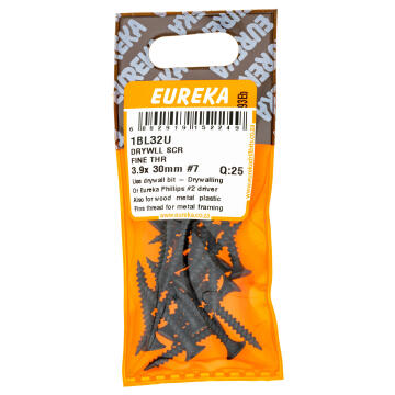 EUREKA DRYWLL SCR FINE THR 3.9X30MM Q25 | LEROY MERLIN South Africa