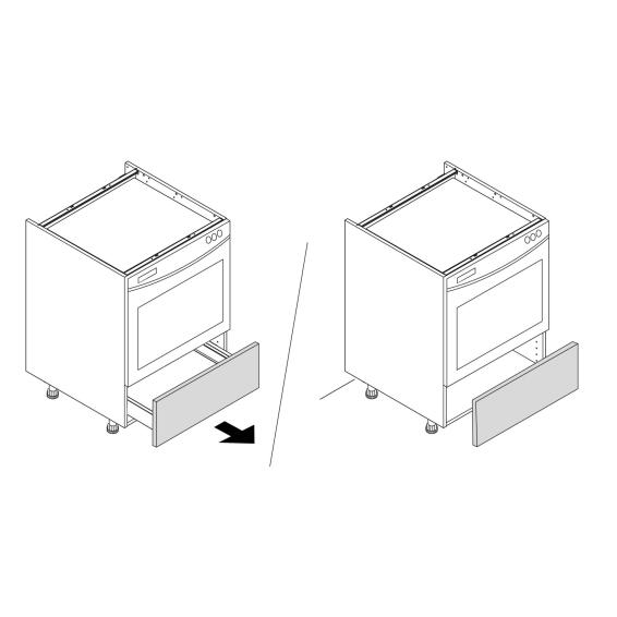 Delinia Kitchen Drawer Under Oven Band Oxford Dove Grey L60Cm X H17Cm ...