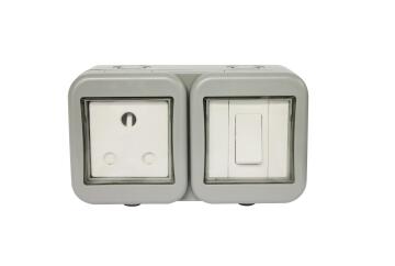 Socket waterproof 1 lever 1 way 1x3 pin stingray | LEROY MERLIN South ...