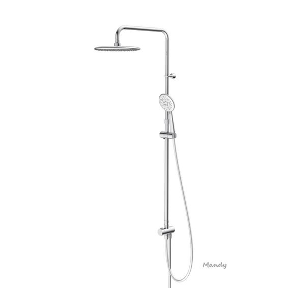 Full system shower 3jets acs chrome SENSEA Redondo 26X26CM | Leroy ...