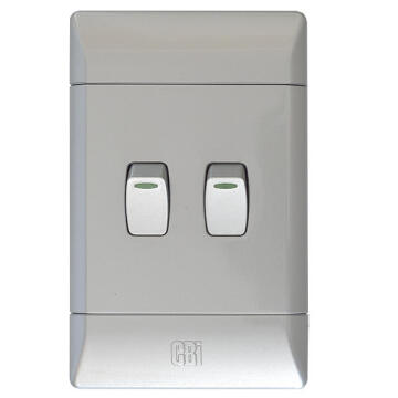 Switch CBI ELETRIC silver 2 lever 1 way 2x4 | LEROY MERLIN South Africa