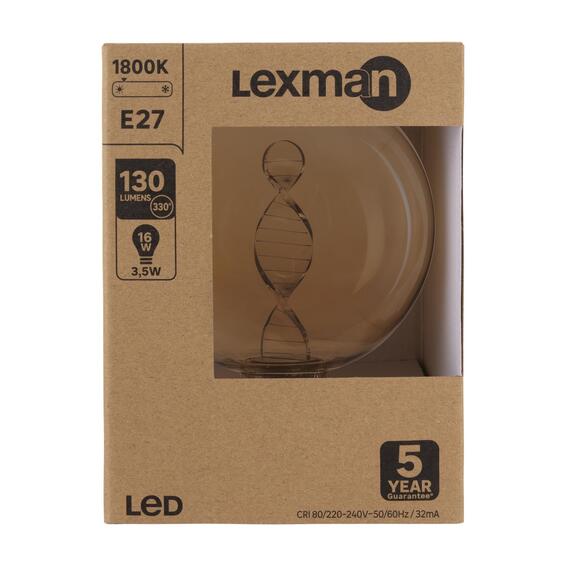 Lexman led light bulb smd amber G125 E27 3.5W | LEROY MERLIN South Africa