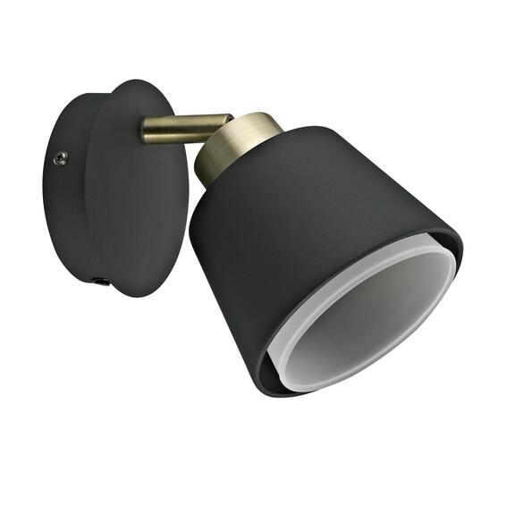 Inspire single spotlight e27x1 metal black with antic brass matt cotty ...