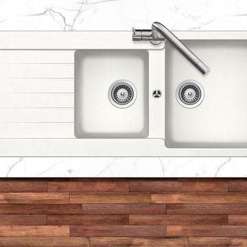 Frasa Kitchen Sink Enigma Double Bowl Single Drainer Quartz Resin ...