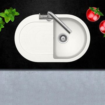 Frasa Kitchen Sink Cosmo Single Bowl Single Drainer Quartz Resin ...