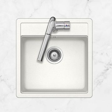 Frasa Kitchen Sink Rezulta Single Bowl Quartz Resin Composite White ...