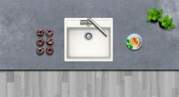 Frasa Kitchen Sink Rezulta Single Bowl Quartz Resin Composite White ...