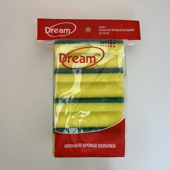 Grooved Sponge Scourer 4 Pack | Leroy Merlin South Africa