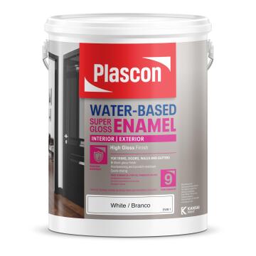 Plascon Water Based Super Gloss Enamel Paint Black 5L | LEROY MERLIN ...