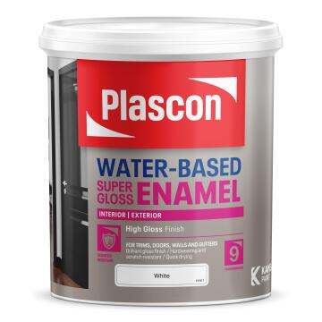 Enamel Paint Water Based PLASCON Super Gloss Trans B 1L | LEROY MERLIN ...