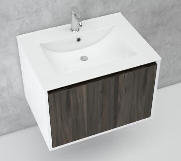 Pacific wall hung bathroom cabinet w61cmxd47cmxh46cm (basin included ...