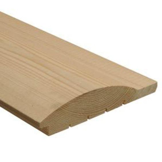 Exterior Cladding Wood Pine Half Log 22x100x3000mm Plank of 0.3m2 ...