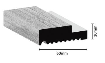 Starter Trim for Wall Slatted Panel Eco Friendly SUPREME MOULDINGS Grey ...