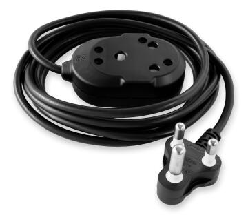 Extension Cord 10A 1mm BLACK Double Janus 5M | LEROY MERLIN South Africa