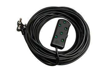 Extension Cord 16A 1.5mm Black Double Janus 20M | LEROY MERLIN South Africa