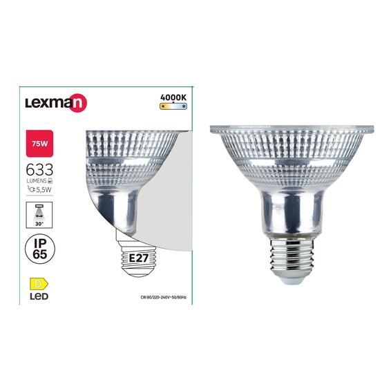 Lexman par30 e27 led general light bulb cool white 5.5w | LEROY MERLIN ...