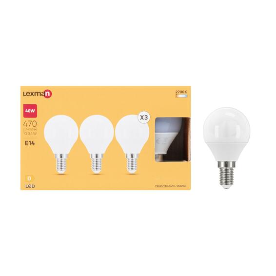 Lexman light bulb glass lens gu10 warm white set of 3 | LEROY MERLIN ...