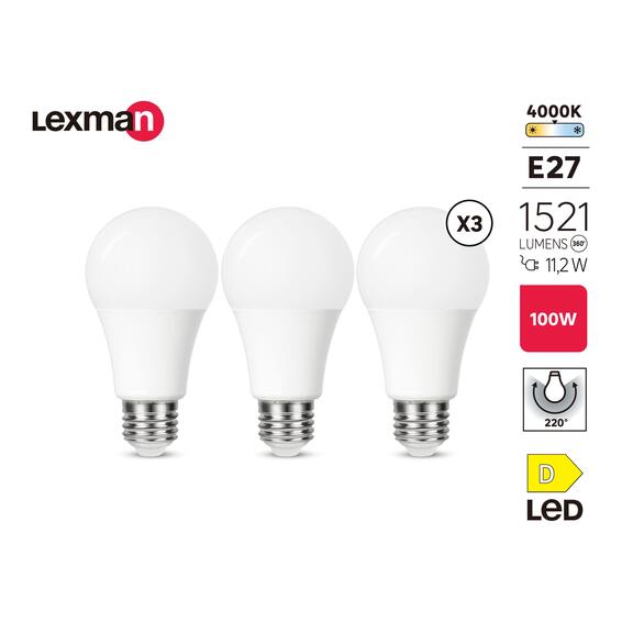Lexman new23-set of 3 led a60 e27 11.2w 1521lm | Leroy Merlin South Africa