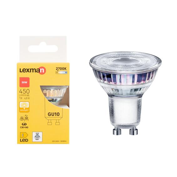 Lexman gu10 led general light bulb warm white 4.8w | LEROY MERLIN South ...
