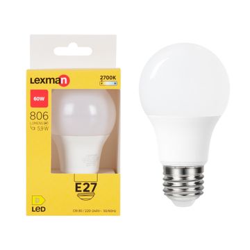 Lexman led bulb a60 e27 5.9w warm white | LEROY MERLIN South Africa