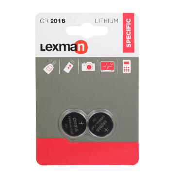Battery CR2016 LEXMAN lithium 2 pack | LEROY MERLIN South Africa