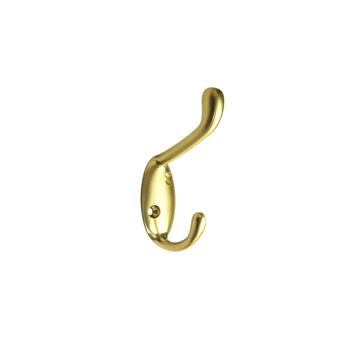 Spaceo double hook brass h95mmxd52mmxw30mm | LEROY MERLIN South Africa