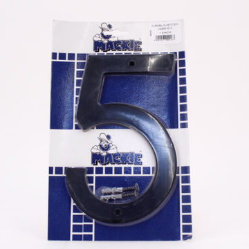 Number 5 plastic sign black mackie 200mm | LEROY MERLIN South Africa
