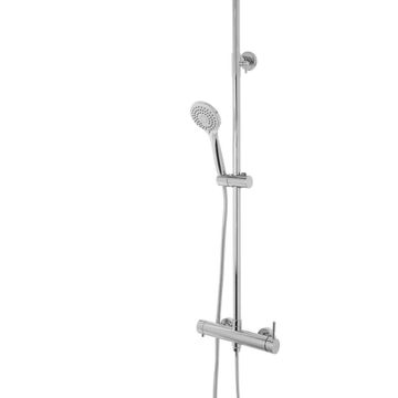 Bijiou Durance Shower Column Wall Mount with Single Lever Mixer Chrome ...