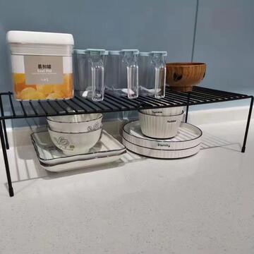 Flexi Counter Top Organiser Shelf Black W20.3cm x W38.3cm x H16.3 ...