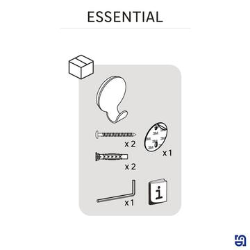 Sensea essential single hook x2 chrome | LEROY MERLIN South Africa