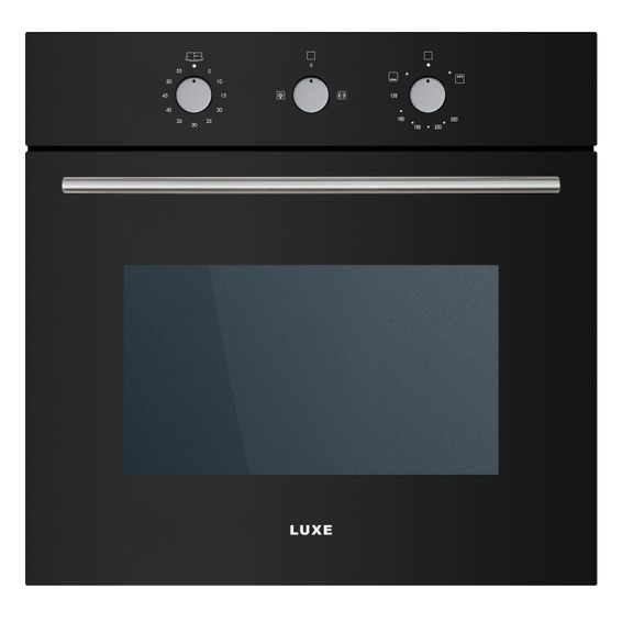 Luxe glass and steel 60cm gas oven 70l black | LEROY MERLIN South Africa