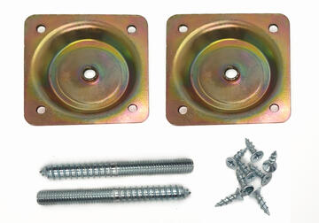 Leg Fixing Kit STRAIGHT 65x65 Pair of 2 | LEROY MERLIN South Africa