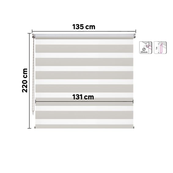 Roller blind night&day varuna trench 135/131x220cm inspire