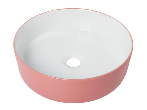 Bijiou Round Freestanding Basin Senseulle Blush Pink | LEROY MERLIN ...