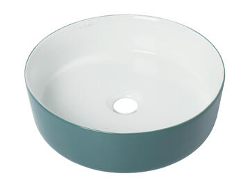 Bijiou Round Freestanding Basin Senseulle Picto Blue | LEROY MERLIN ...