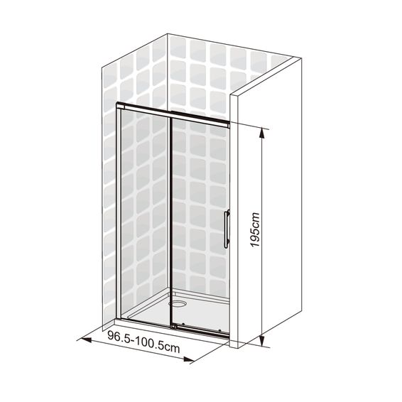 Sensea Remix Frame For Sliding Shower Door Chrome (Frame and kit only ...