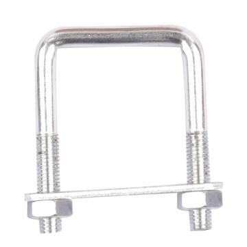 Square u-bolt clamp with plate and nuts 8x43mm standers | LEROY MERLIN ...