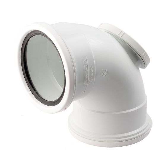 PVC access bend 110mm x 90 degrees soil and vent | Leroy Merlin South ...