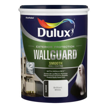 Paint exterior suede mid-sheen DULUX WALLGUARD White 5L, | LEROY MERLIN South Africa