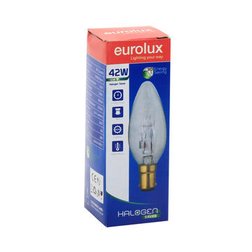 EUROLUX HALOGEN 42W B15 CANDLE CLEAR | Leroy Merlin South Africa