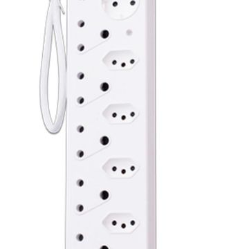 Multi-plug 1 schuko slim WACO white 6x3 & 5x2 pin | LEROY MERLIN South ...