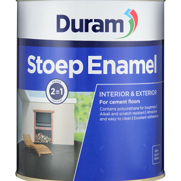 Primer and topcoat for cement floors DURAM Stoep Enamel Red Clay 1L ...