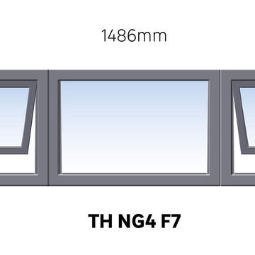 Window Steel Top Hung NG4 F7 (standard profile)-w1486xh334mm | LEROY ...