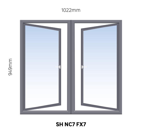 Window Steel Side Hung NC7 FX7 (reinforced profile)-w1022xh949mm ...