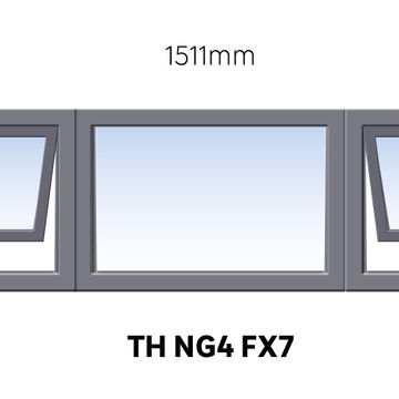Window Steel Top Hung NG4 FX7 (reinforced profile)-w1511xh359mm | LEROY ...