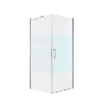 Sensea Remix Shower Door Semi Frameless Pivot and Panel Chrome with ...